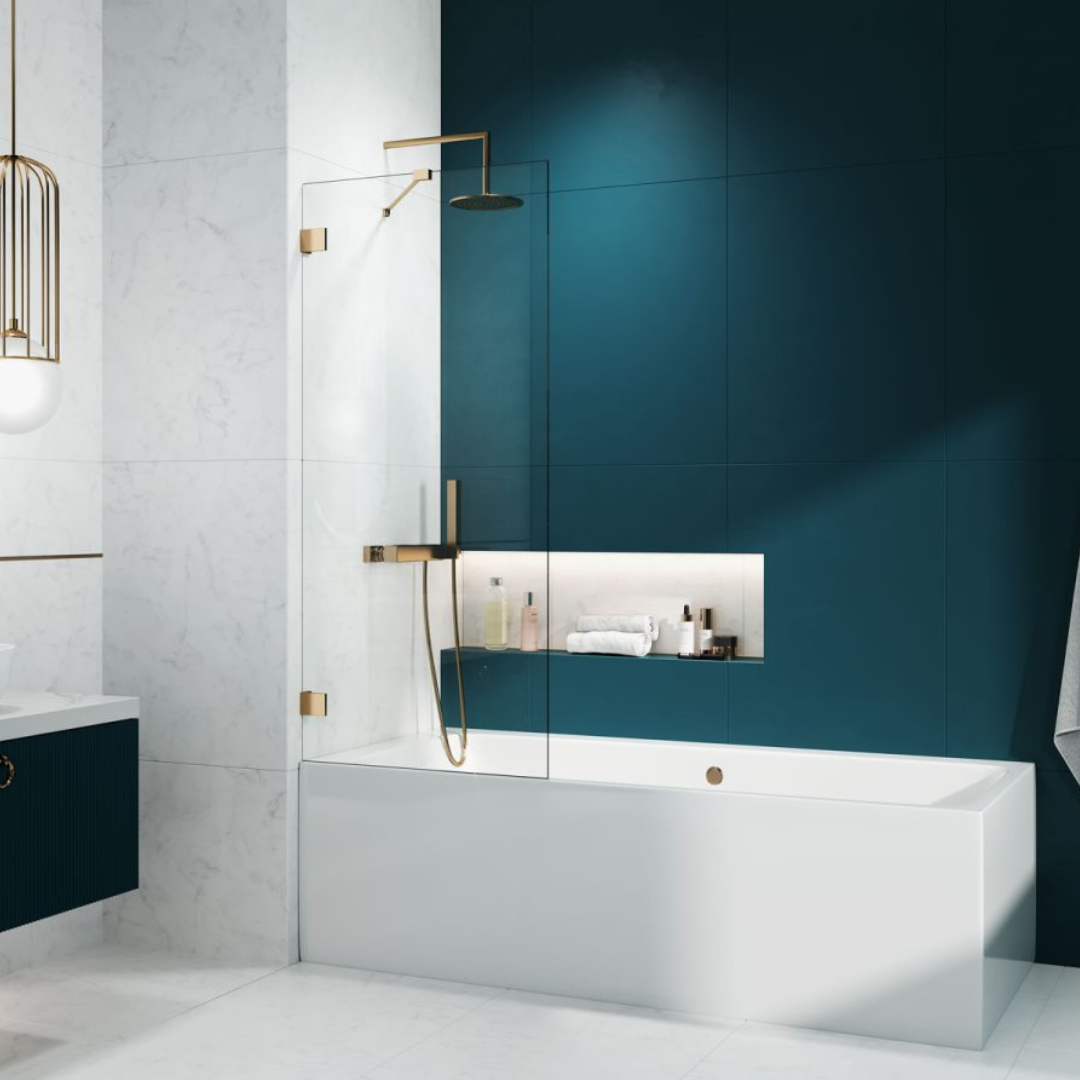 Radaway Essenza Pro Pnj Ii Bath Screen Gold Bathroom Store Ireland