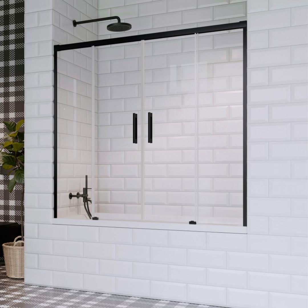 Radaway Idea Pn Dwd Sliding Bath Screen Black Bathroom Store Ireland