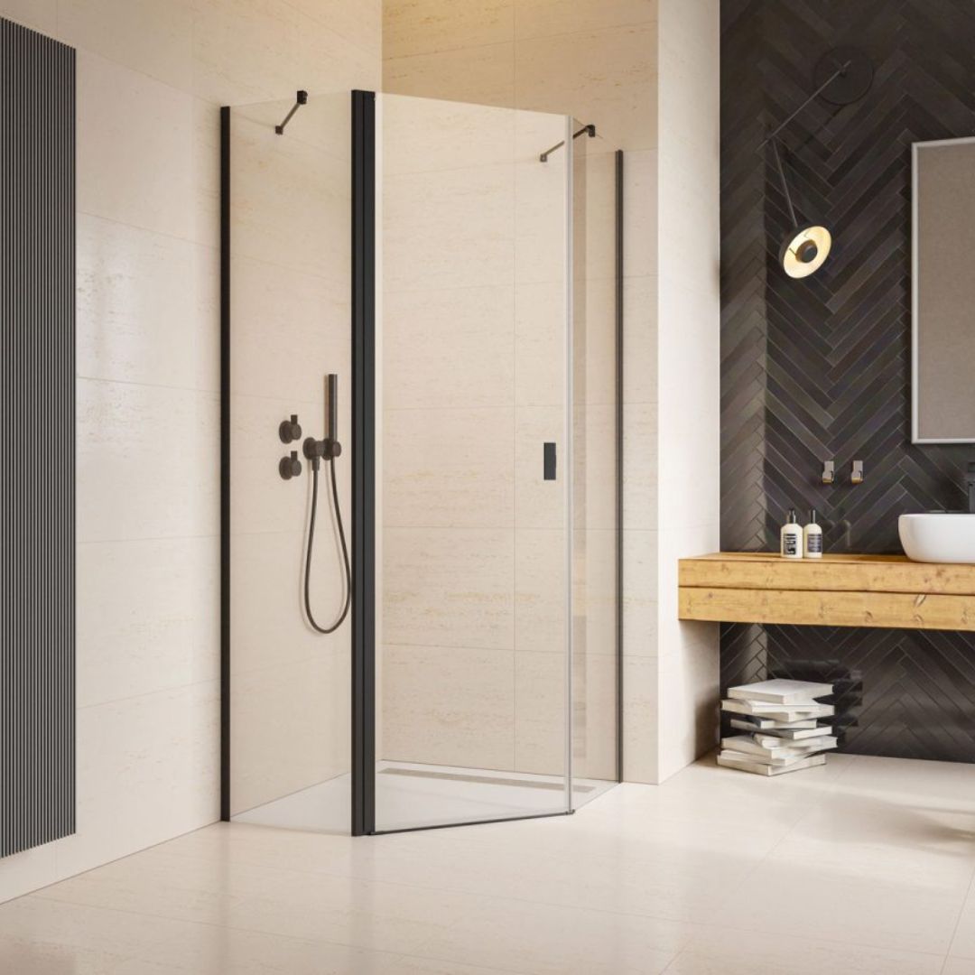 NES Black PTJ Pentagon Shower Enclosure – Bathroom Store Ireland