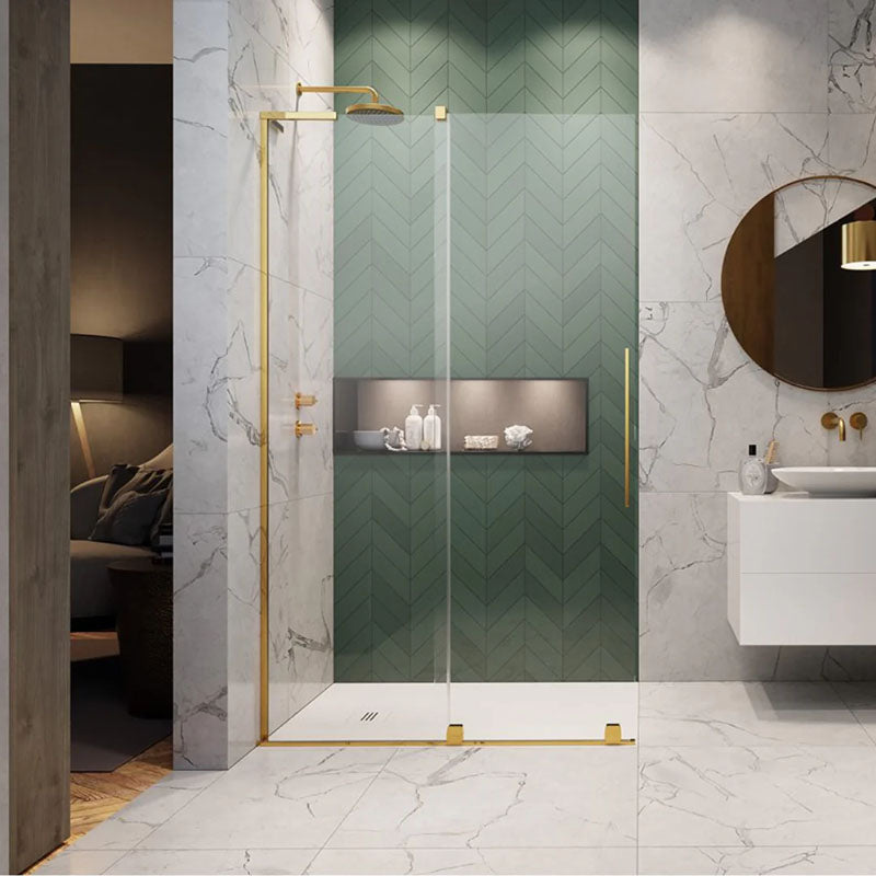 Furo Sliding Walk-In Shower Screen - Gold