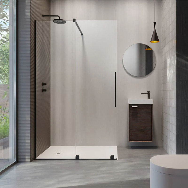 Radaway Furo Sliding Walk-In Shower Screen - Black