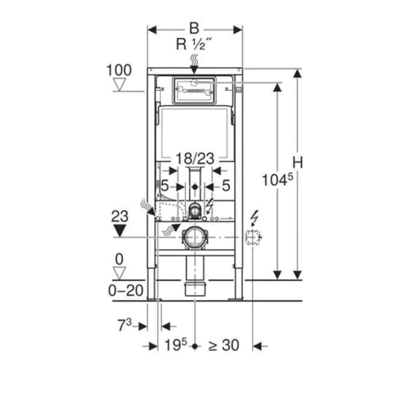 Geberit Delta UP100 Installation Frame – Bathroom Store Ireland