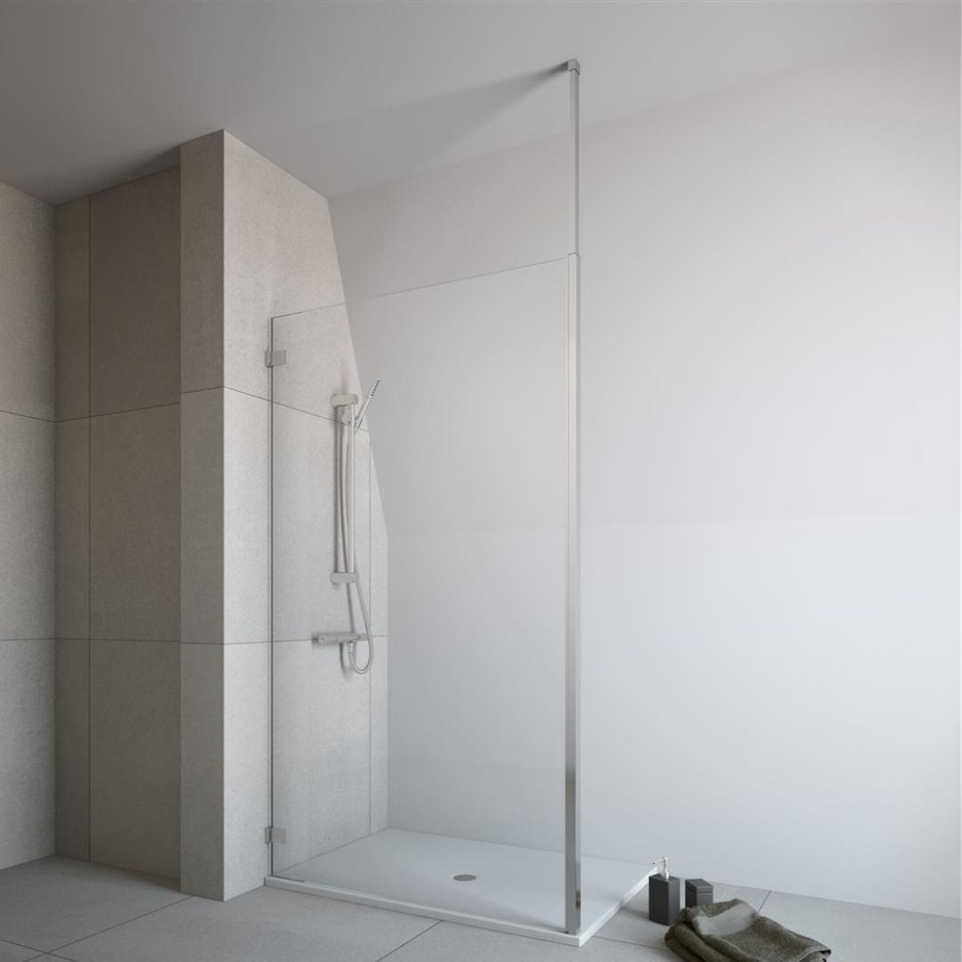 Telescopic Support Bar For 6mm Glass - Chrome
